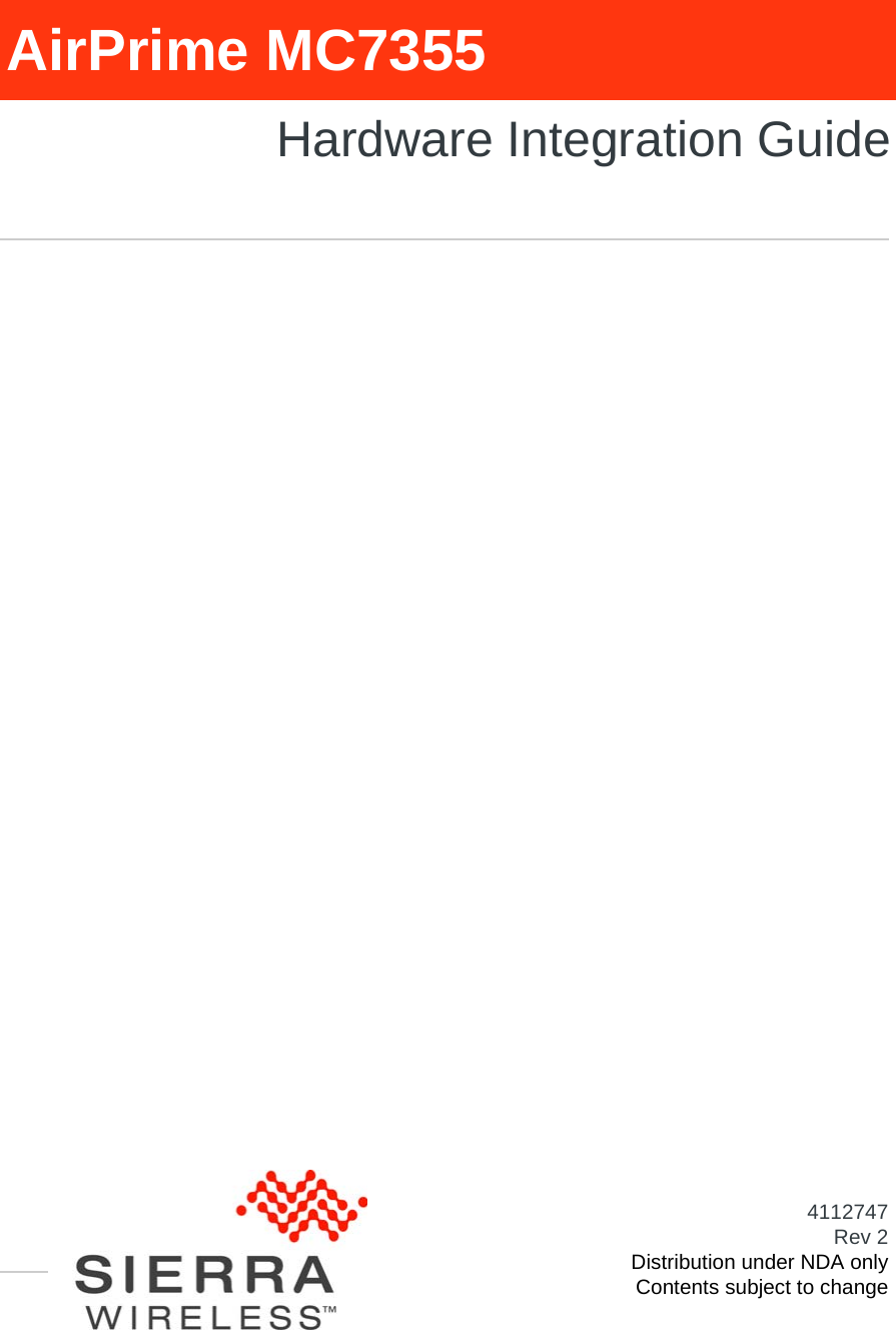 Sierra Wireless MC7355 Cellular/PCS GSM/EDGE/CDMA/WCDMA/LTE Modem User ...