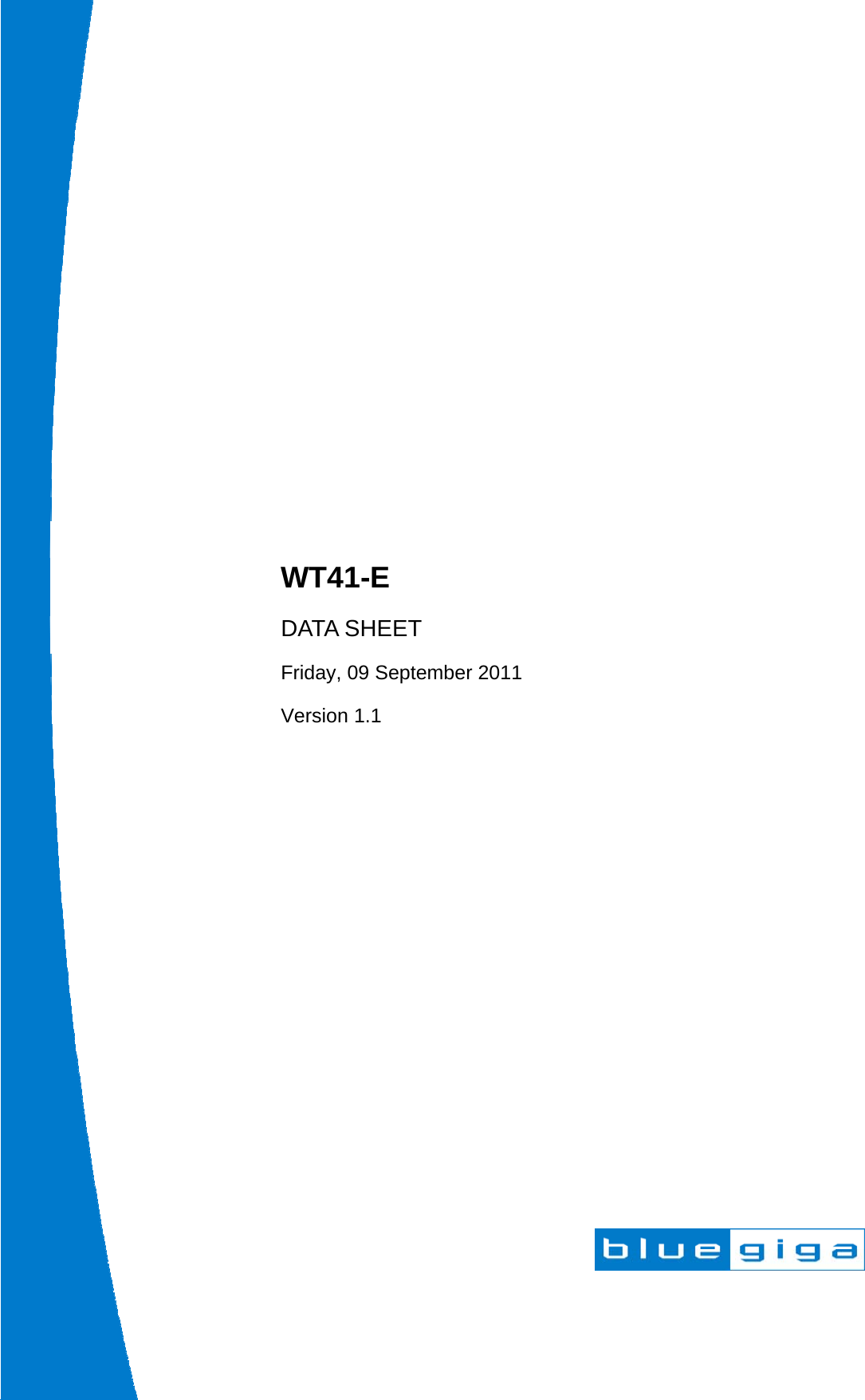 Silicon Laboratories Finland WT41E Bluetooth Module WT41-E User Manual ...