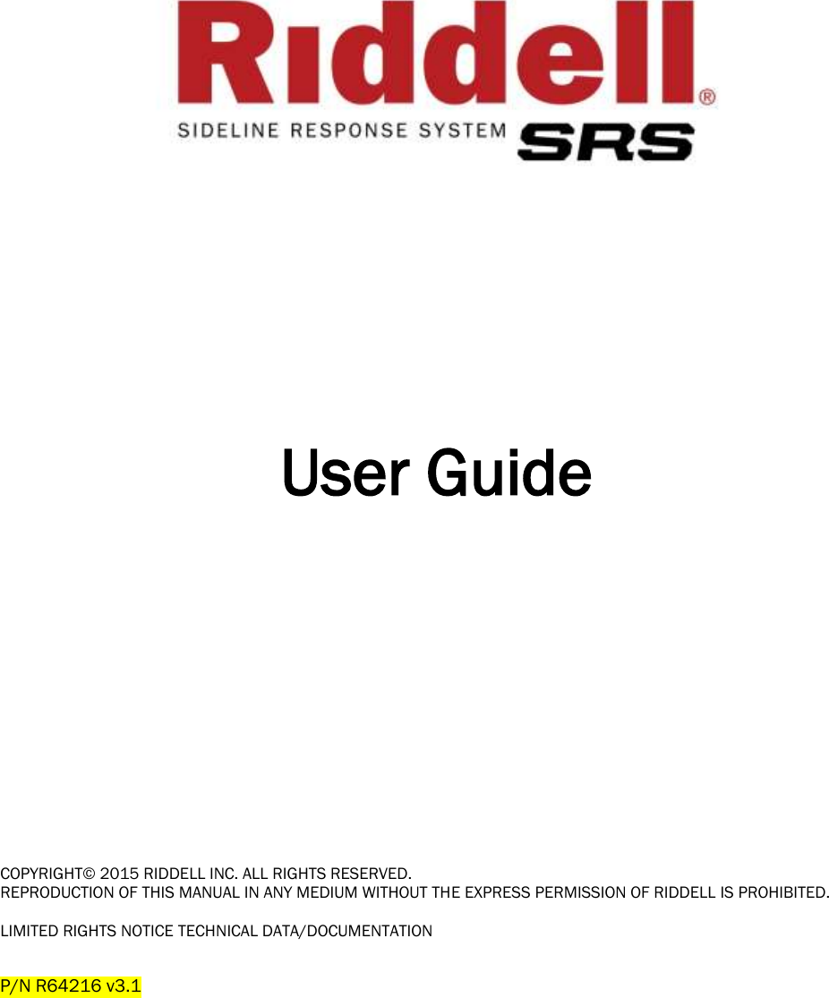 Simbex 002H2110 Telemetry Device User Manual R64216 v3 1 Riddell SRS ...