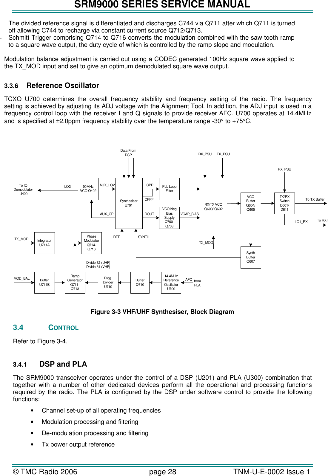Simoco Australasia SRM9000TU UHF MOBILE TRANSCEIVER User Manual SERVICE ...