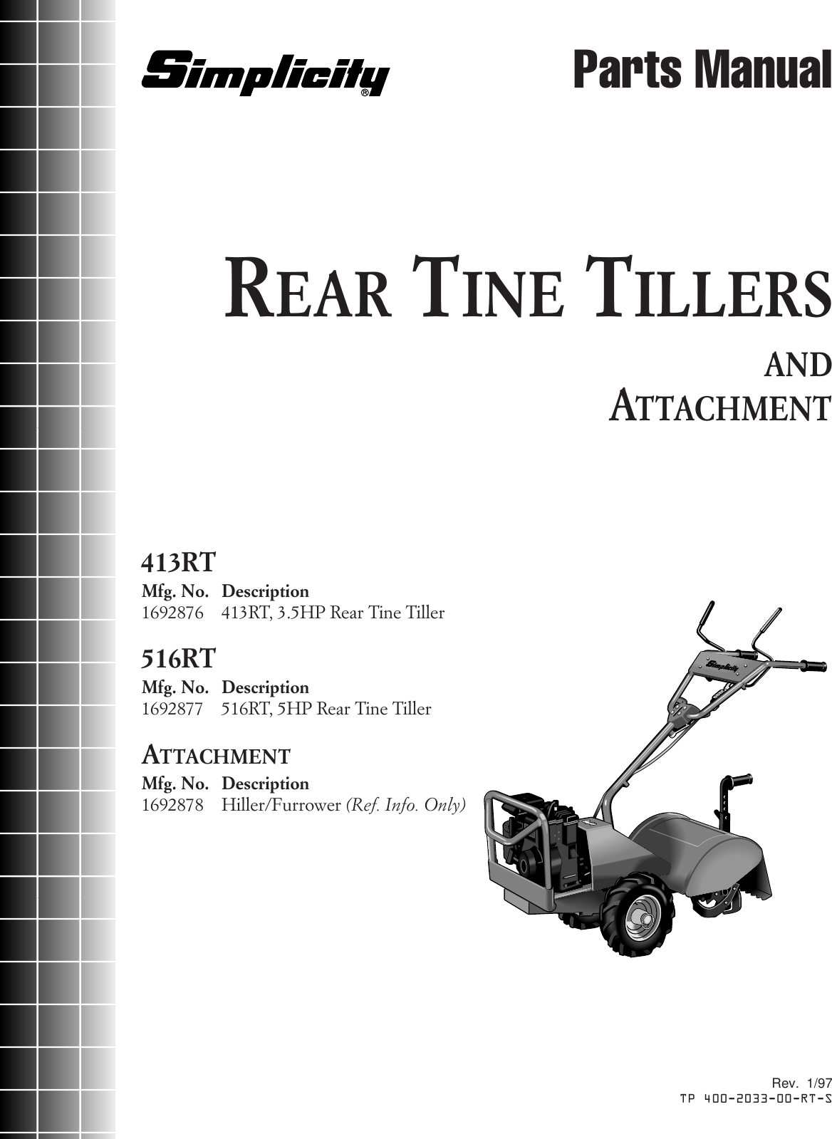 Simplicity 413Rt Users Manual 400 2033 00 RT S