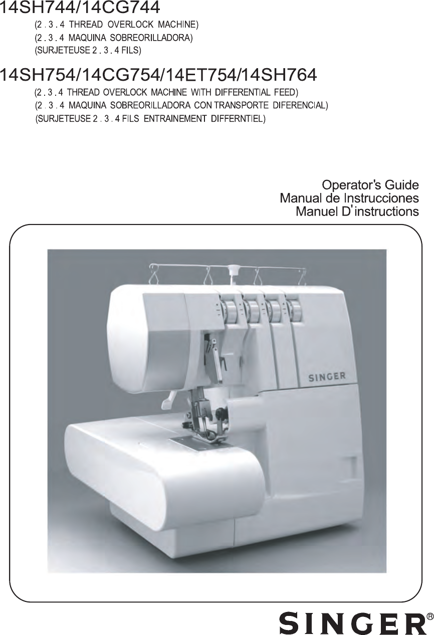 Singer 14Et754 Instruction Manual