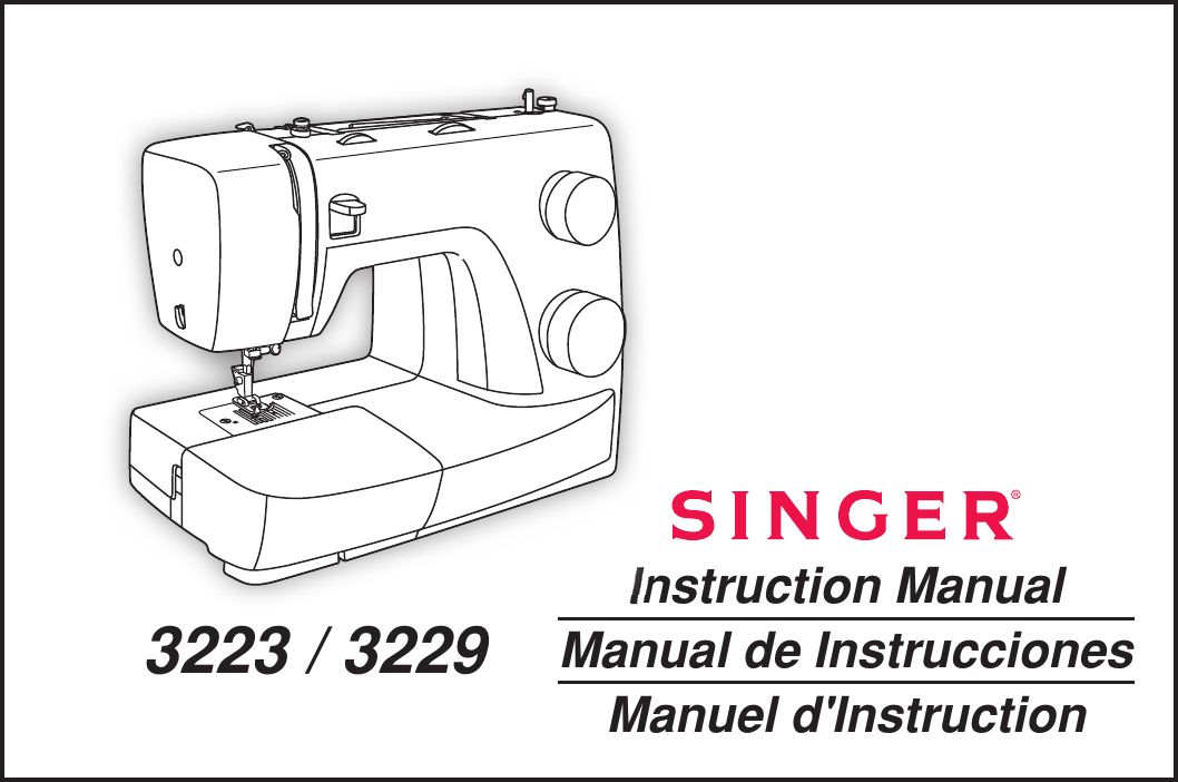 Singer 3229 Simple Instruction Manual 021K6D0108(英西法)