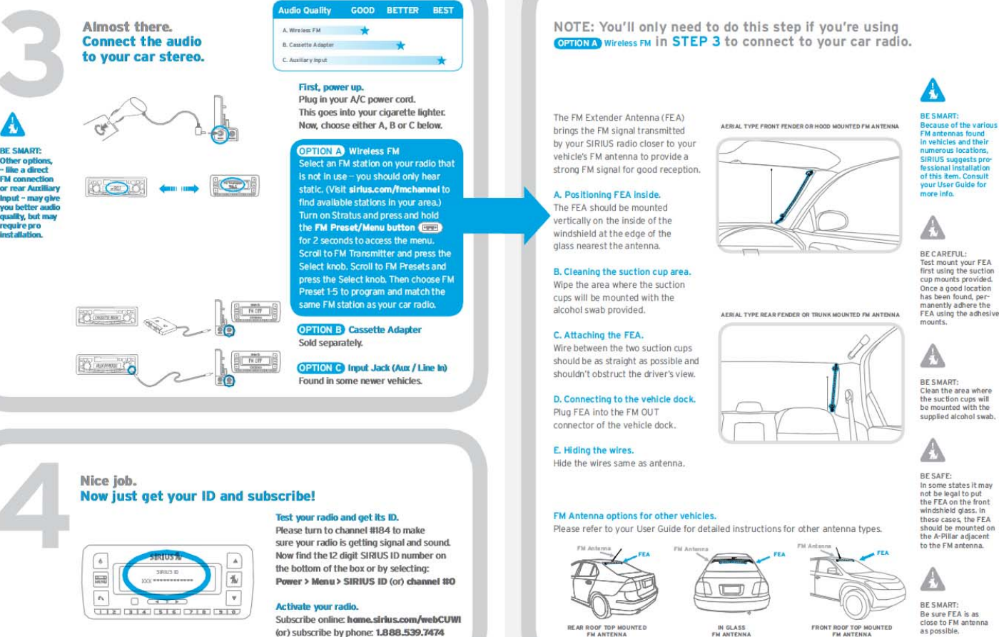 Sirius XM Radio SXPL2 Onyx PLUS G7.5 User Manual FEA Users Guide