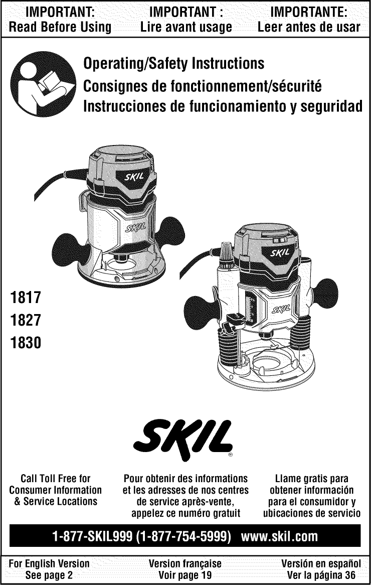 Skil 1817 1303333L User Manual ROUTER Manuals And Guides