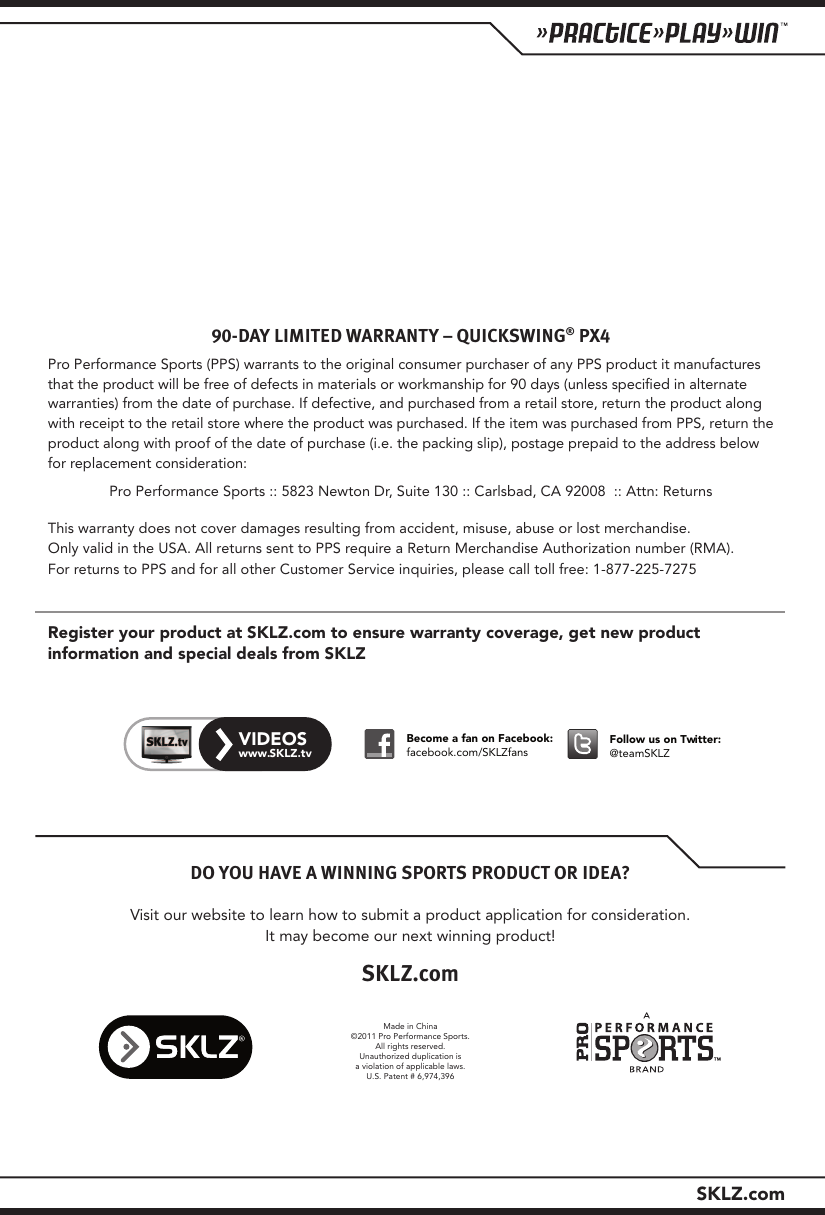Quick Swing PX4 Instruction V2