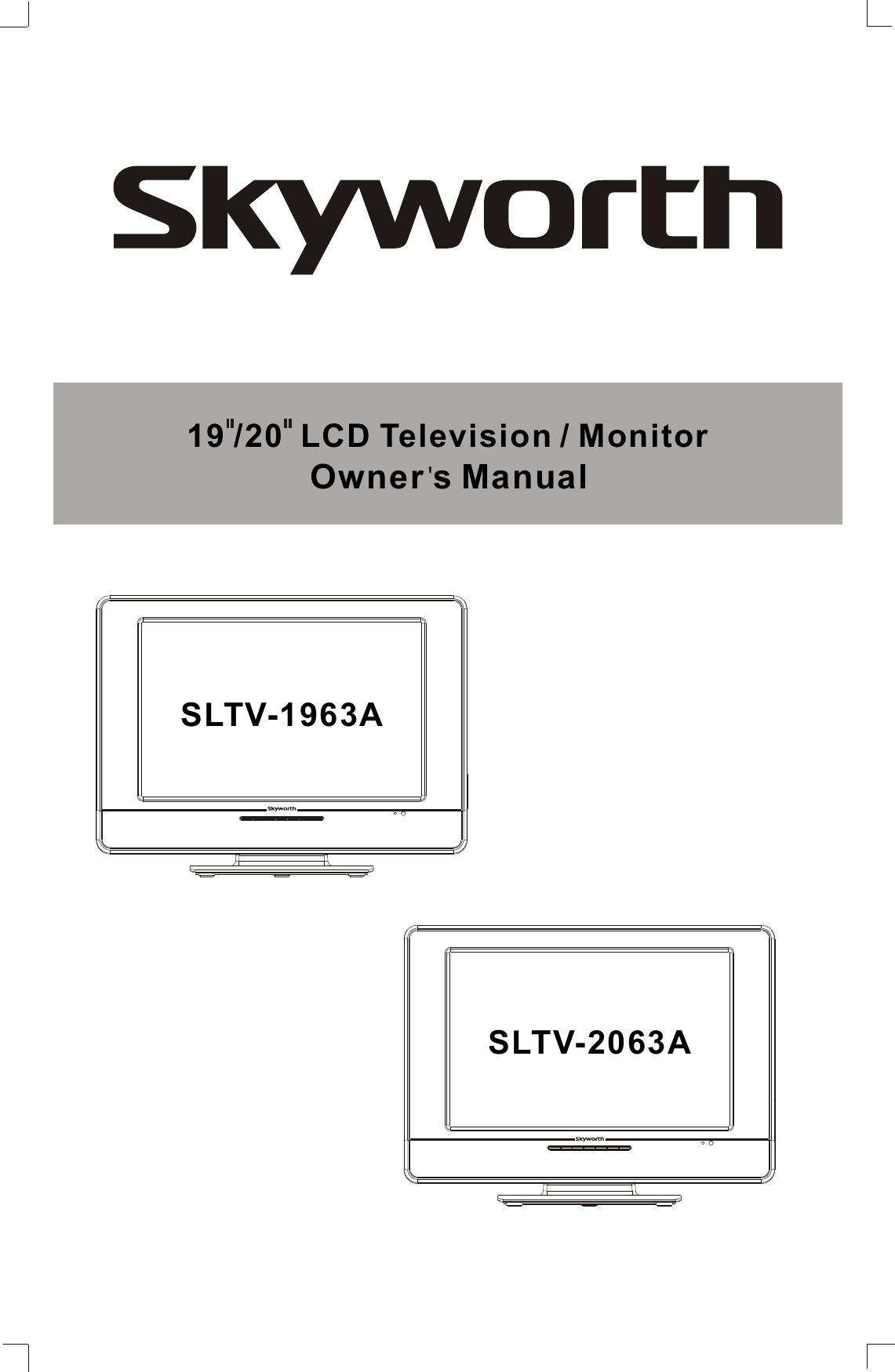 Skyworth Sltv 1963A Users Manual 73096M ENG