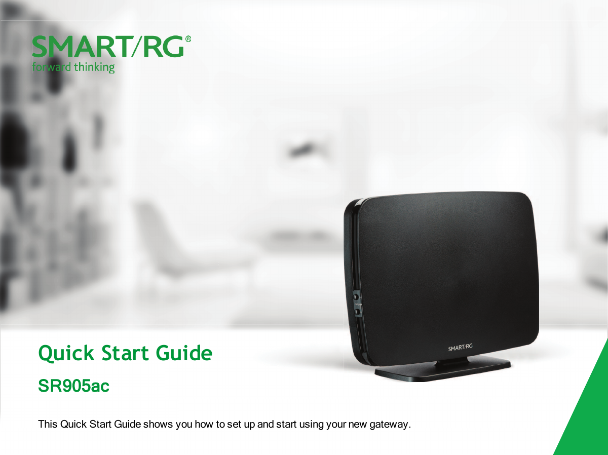 SmartRG SR900 802.11ac Gigabit Router User Manual SR400ac Gateway Quick ...