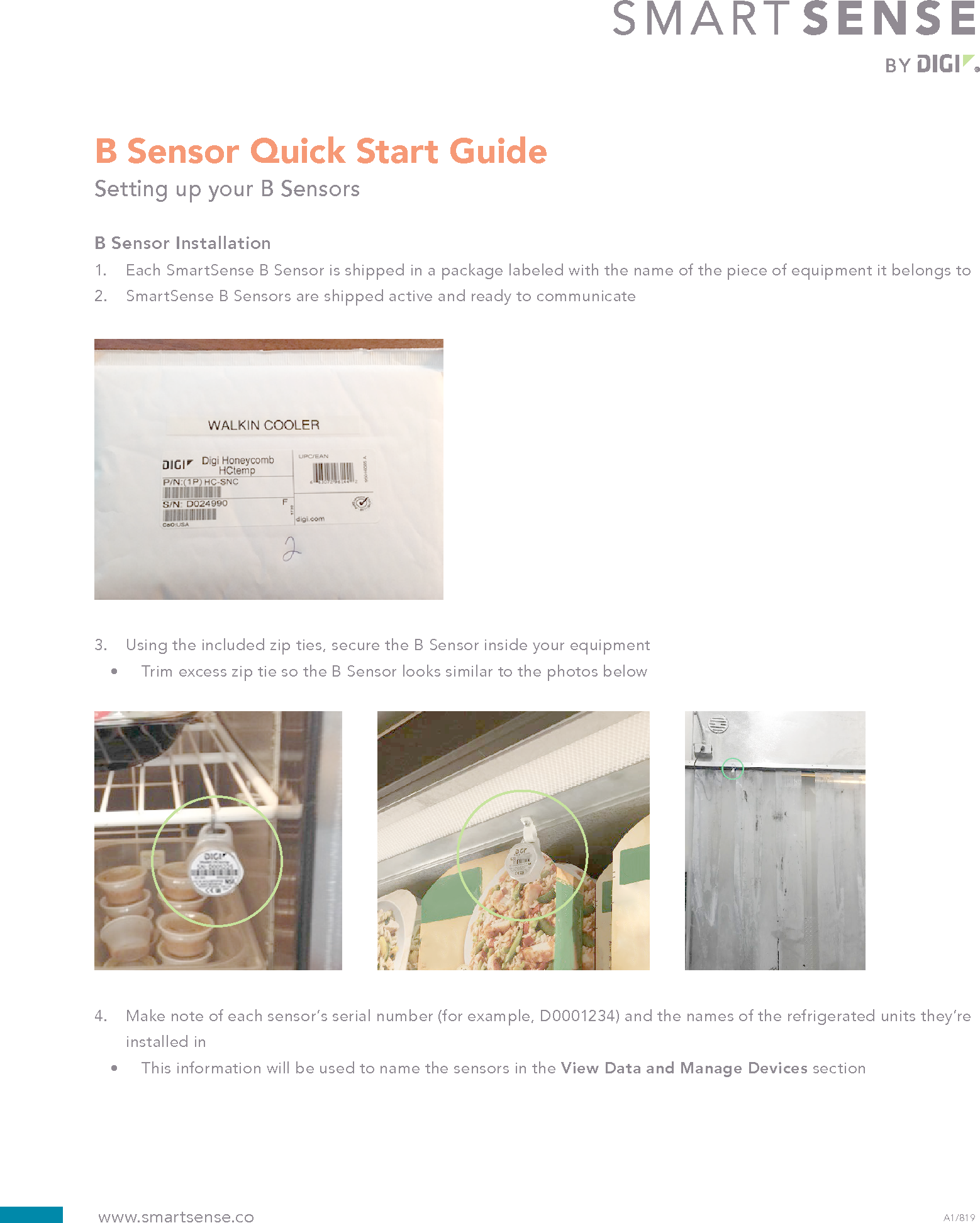 SmartSense by Digi HBTEMPPLUS SMART-SENSOR-PLUS User Manual