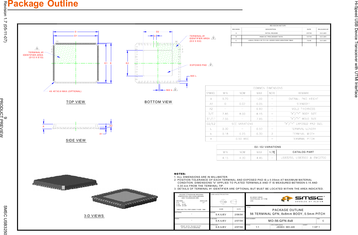 Smsc Usb3250 Users Manual Hi Speed USB Device Transceiver With UTMI ...