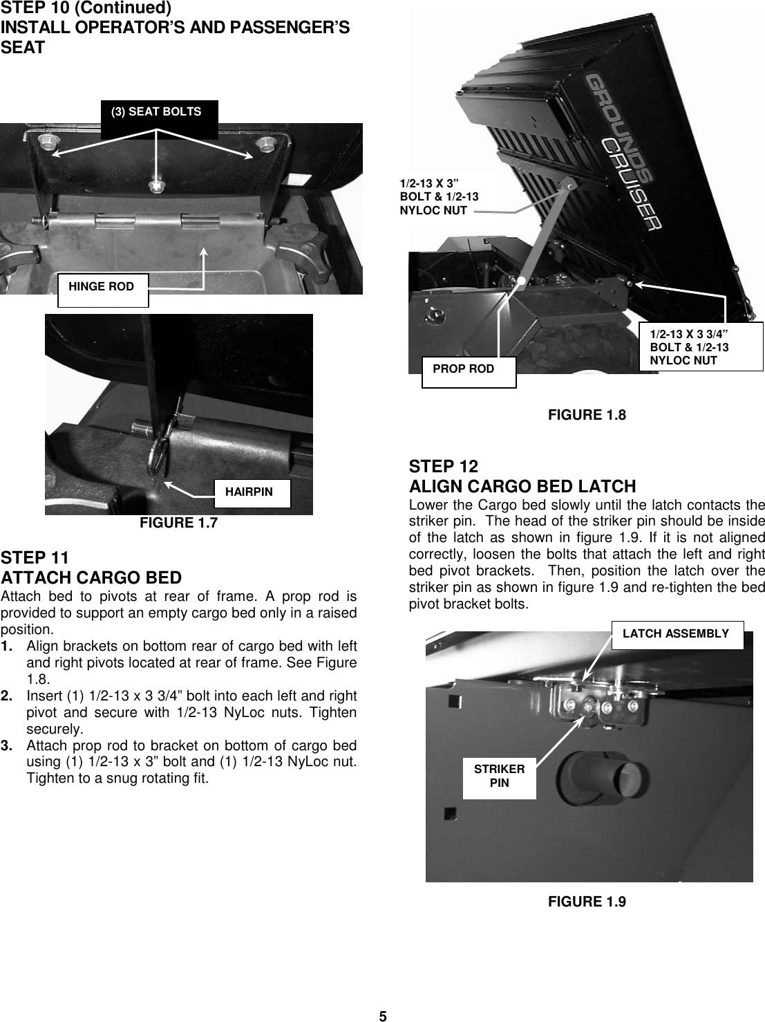 Snapper Grounds Cruiser Utility Vehicle Users Manual 7 4510d