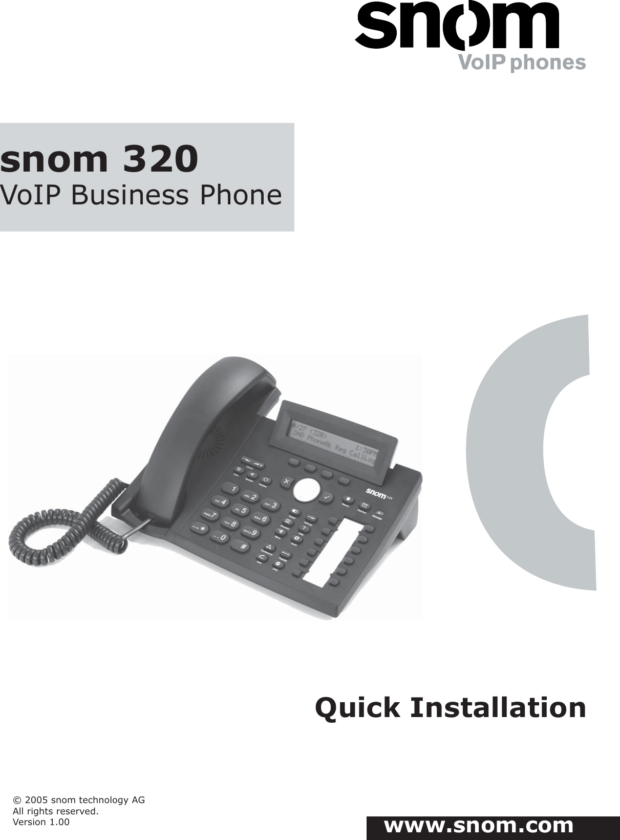 Snom 320 Users Manual Qrg_snom320_en_v100_Kopie