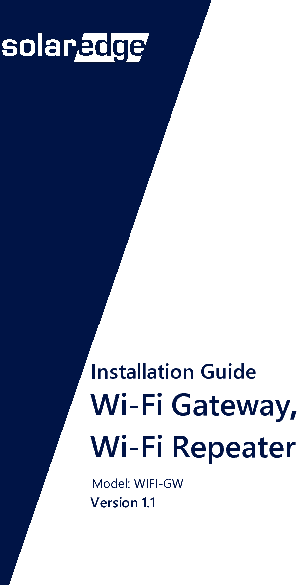 SolarEdge Technologies HGW2 Wi-Fi Gateway, Wi-Fi Repeater Discussion ...