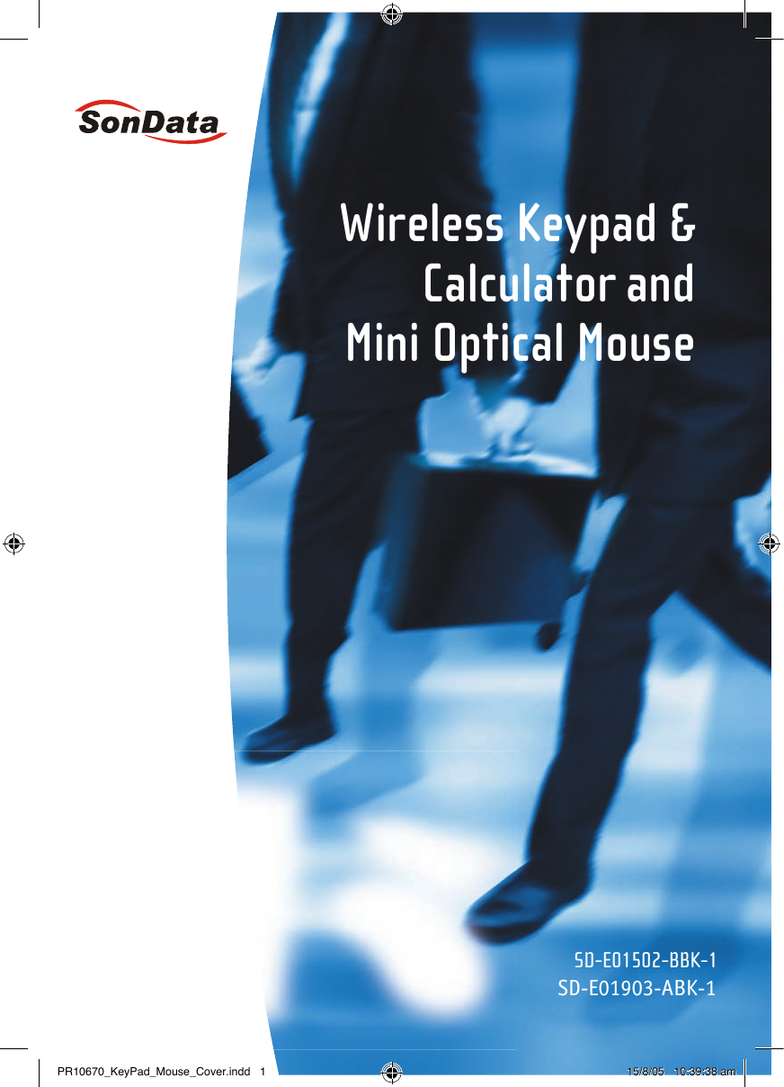 Sonnenschein Ind E01502-BBK-1 WIRELESS KEYPAD SLIM User Manual PR10670 ...