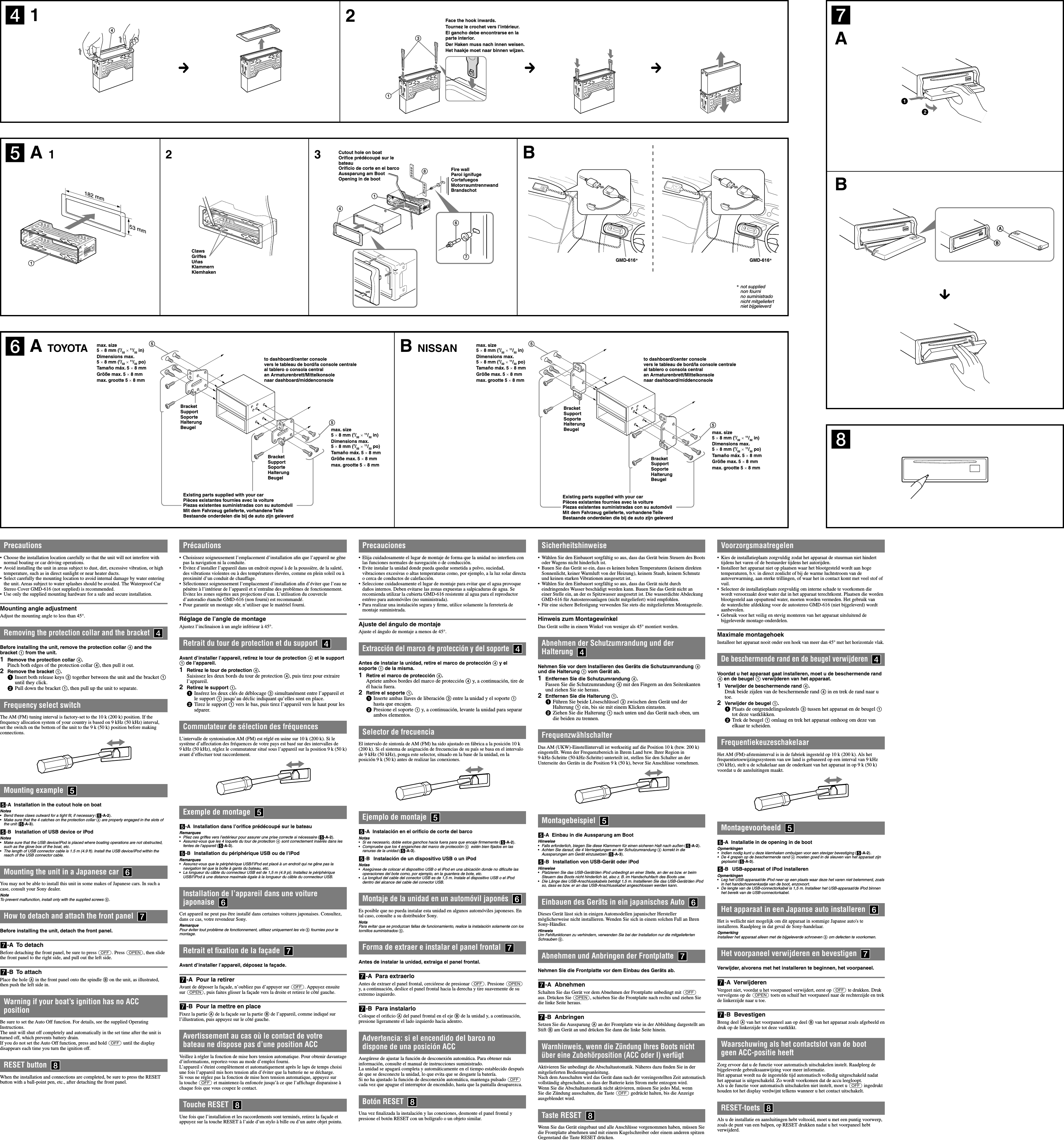 Sony CDX M60UI User Manual Installation/Connections CDXM60UI Install EN ...