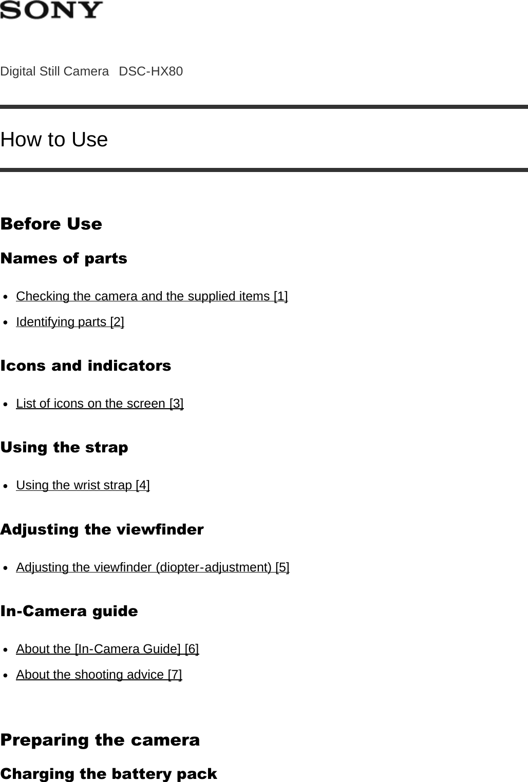 Sony DSC HX80 User Manual Help Guide (Printable PDF) 4591308111