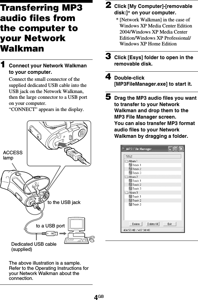 Sony NW E95 MP3FileManager 1.1_U User Manual MP3 File Manager V1.1 ...