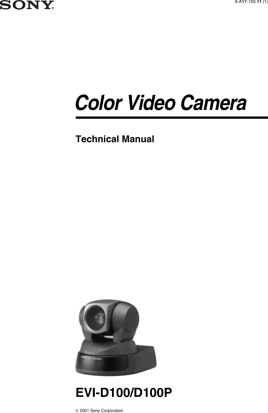 Sony Evi D100 Users Manual D100/D100P