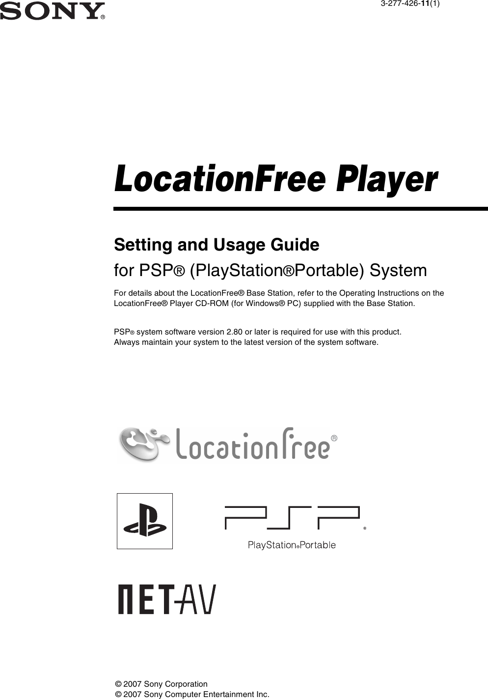 Sony Locationfree Player For Psp Users Manual
