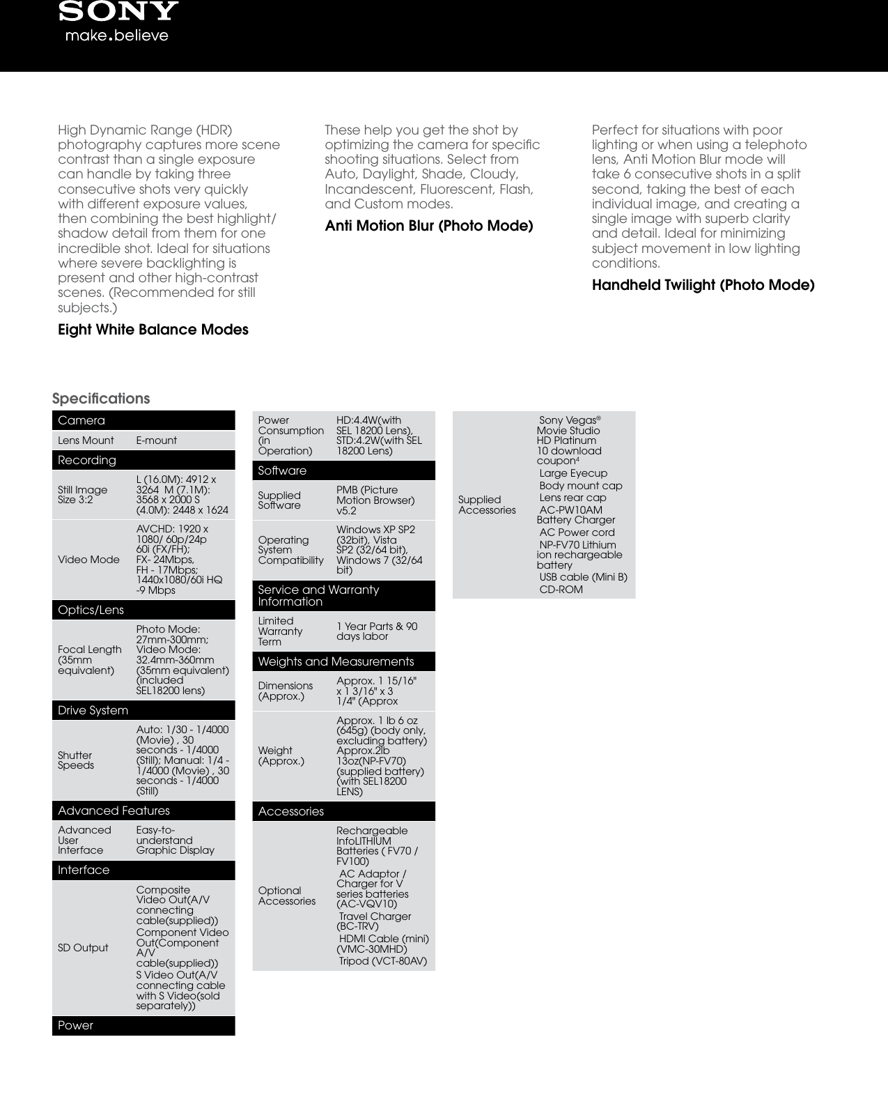 Sony Nex Vg20 Users Manual