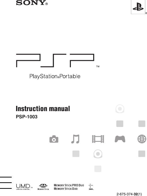 Sony Psp 1003 Users Manual