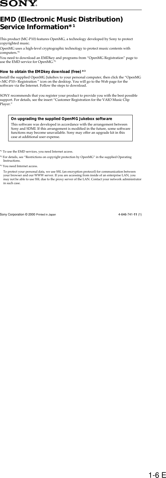Sony Vaio Music Clip Mc P10 B Users Manual