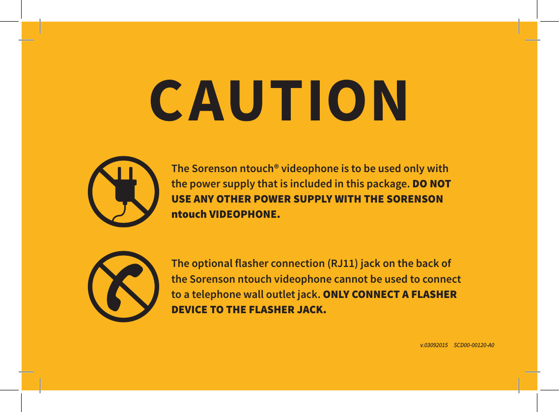 Sorenson Communications ASD041517 Set-Top-Box (STB) Videophone User ...