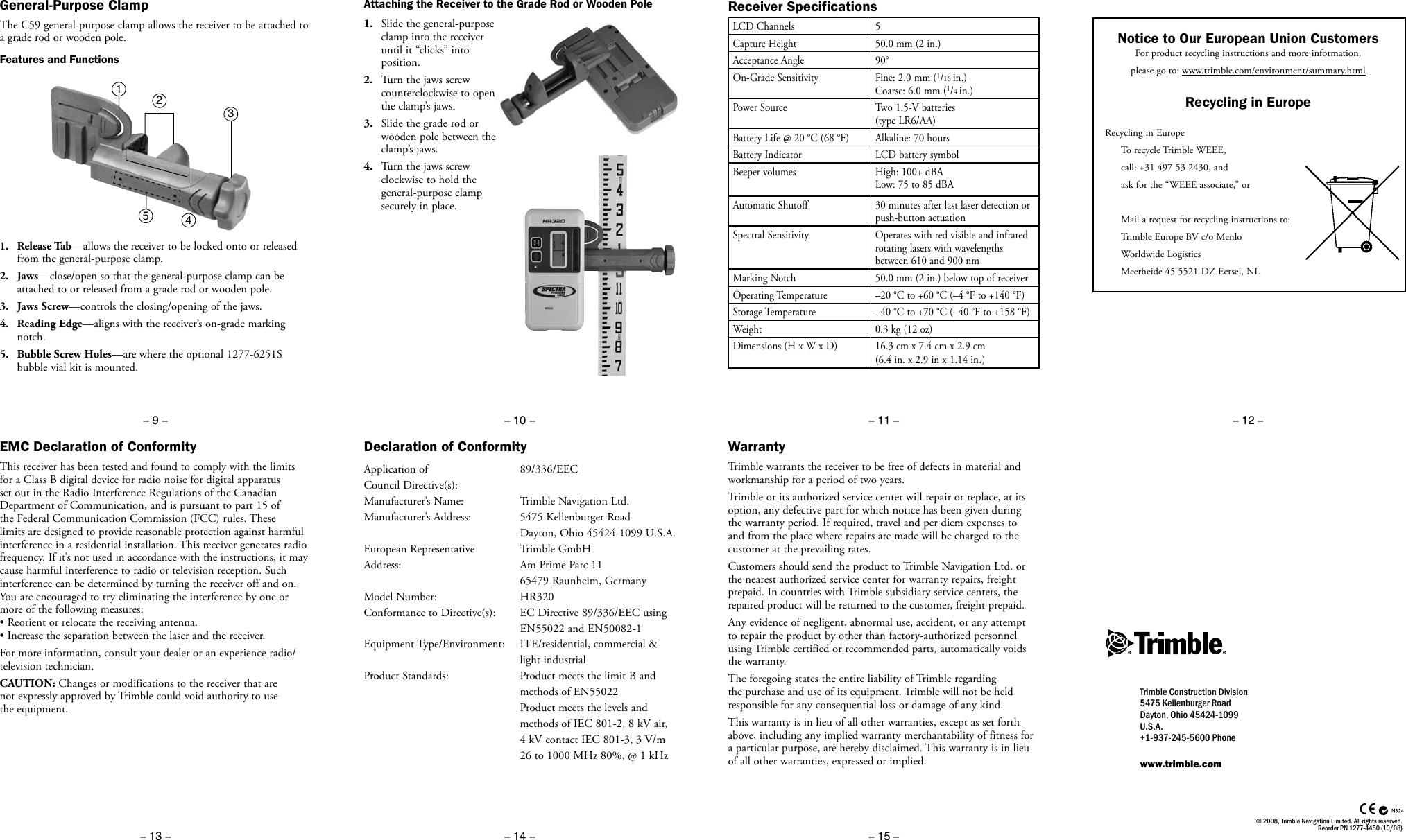 Spectra Hr320 Users Manual