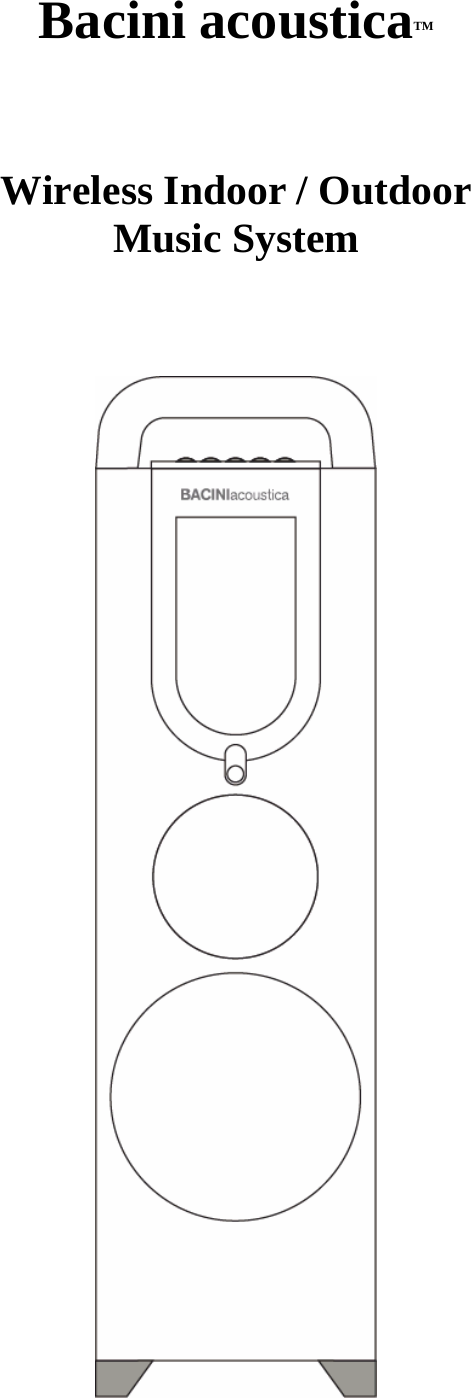 Sprout SPROUT-WS1RX Portable Wireless Outdoor/Indoor Music System User ...