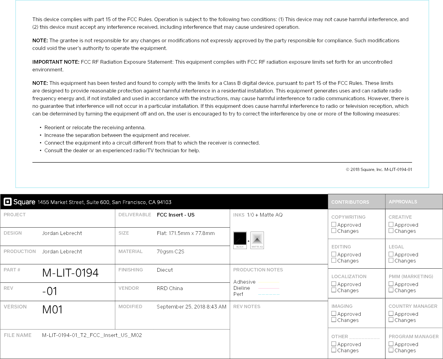 Square SPD1 POS Terminal User Manual