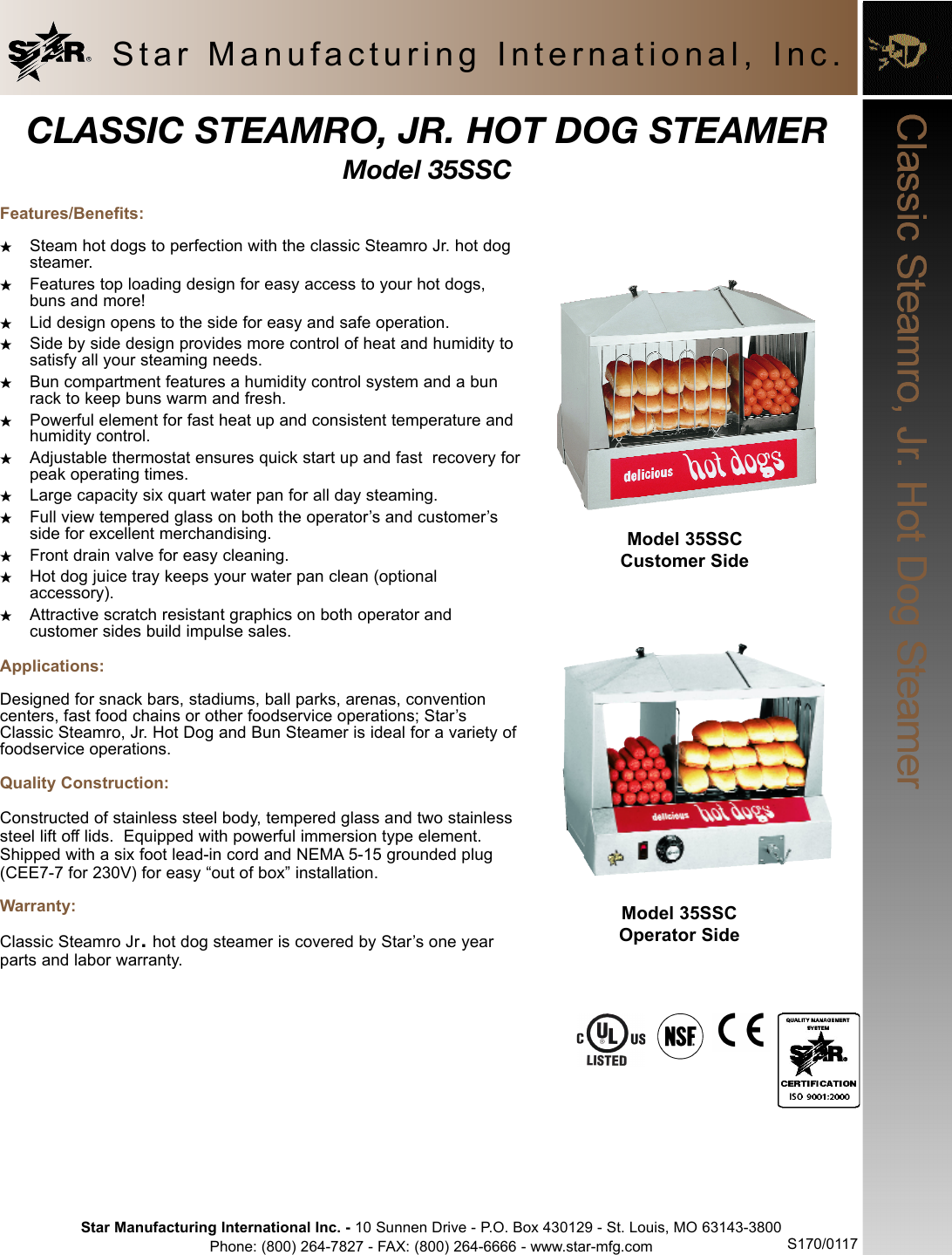 Star Manufacturing 35Ssc Users Manual