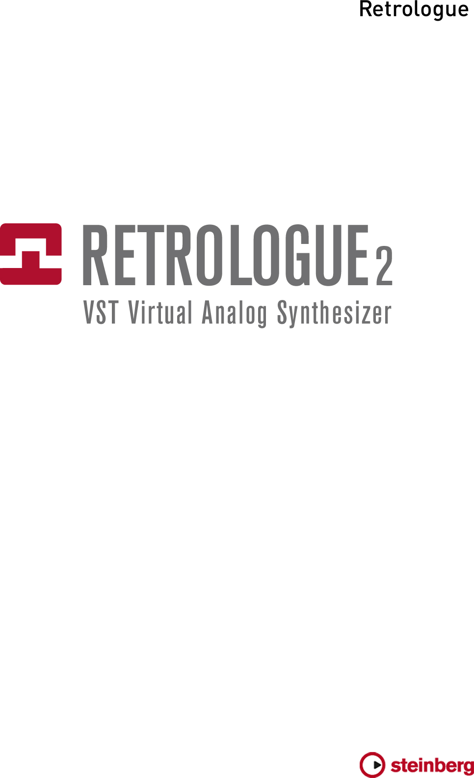 Steinberg Retrologue 2 Operating Instructions English