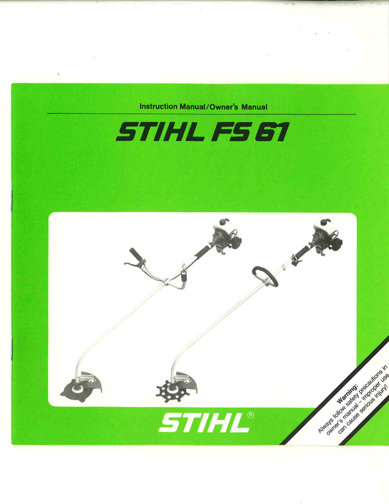 Stihl Fs61 Manual FS 61 Brush Cutters Professional & Clearing Saws