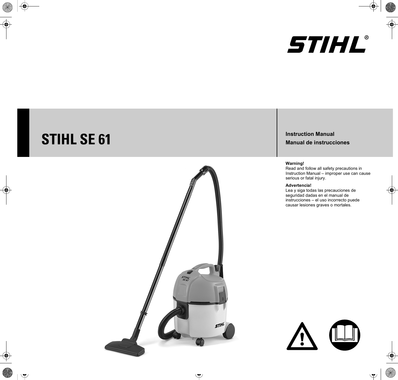Stihl Se61Instructionmanual SE 61 Vacuum Cleaner Everyday Use Home ...