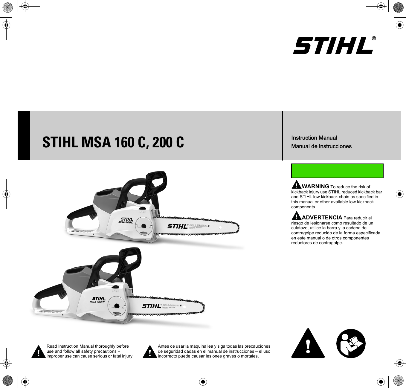 Stihl Msa 200 C Bq Instruction Manual 160 C,