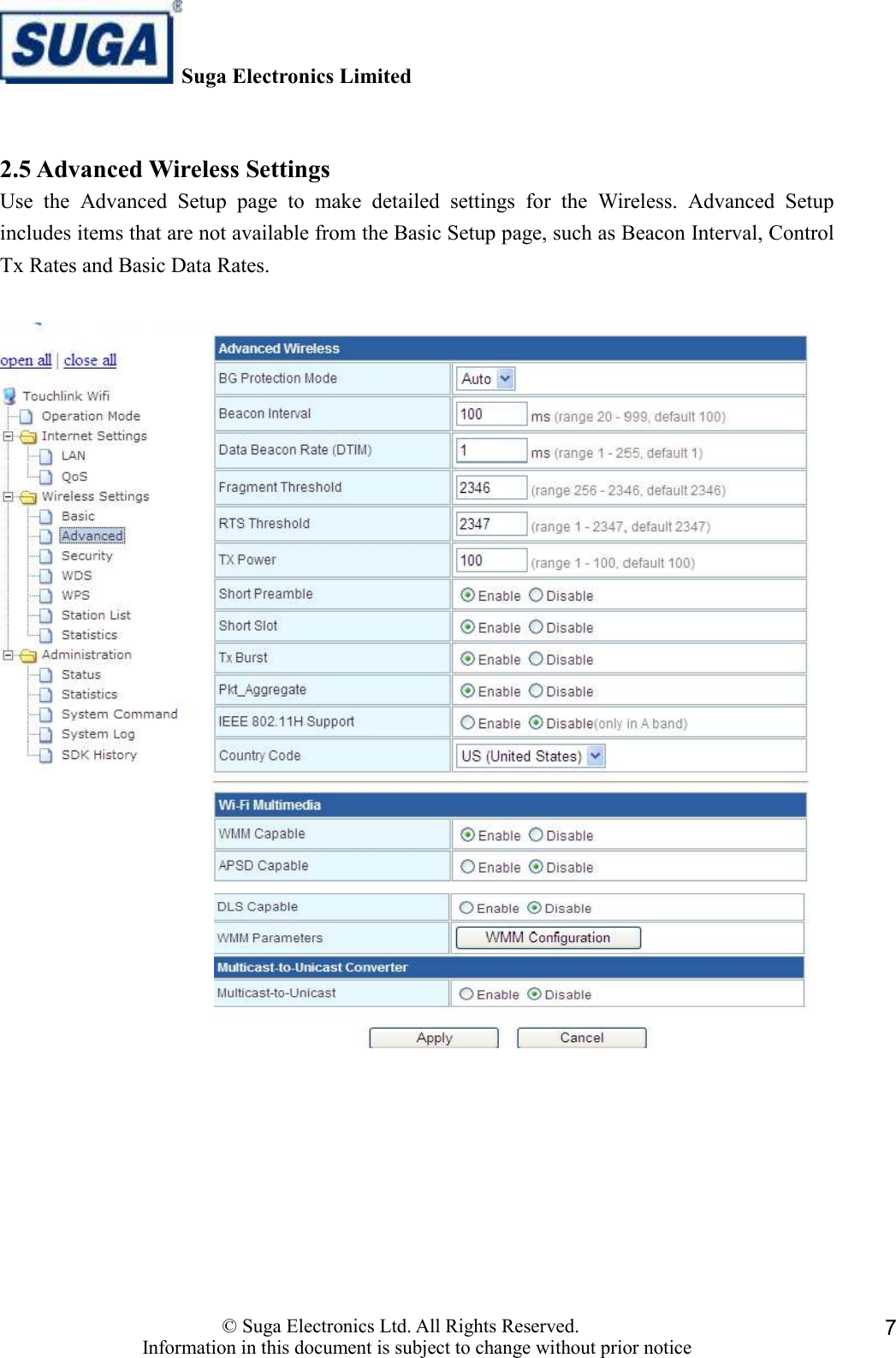 Suga Electronics SWP23MA 802.11b/g/n (2T2R) WLAN AP/Router Module User ...