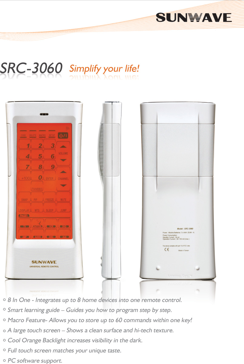 Sunwave Tech Src 3060 Users Manual