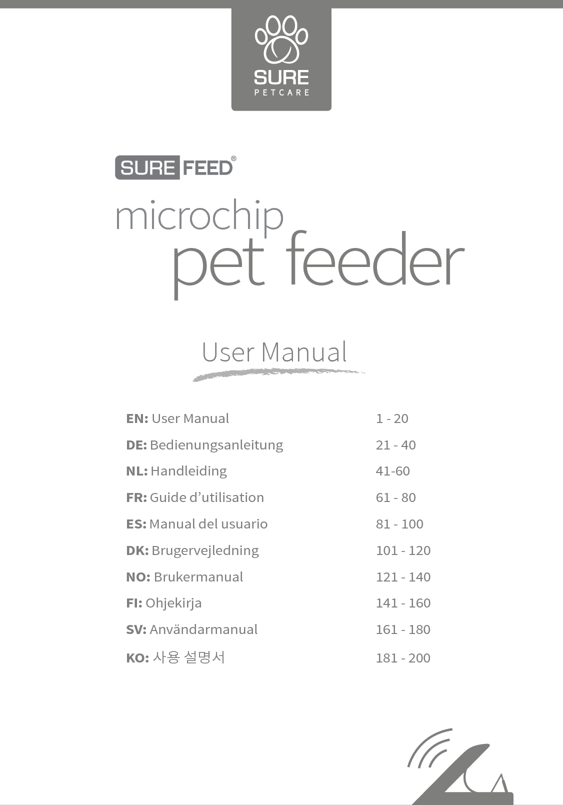 SureFlap MPF001-002 Microchip Pet feeder User Manual