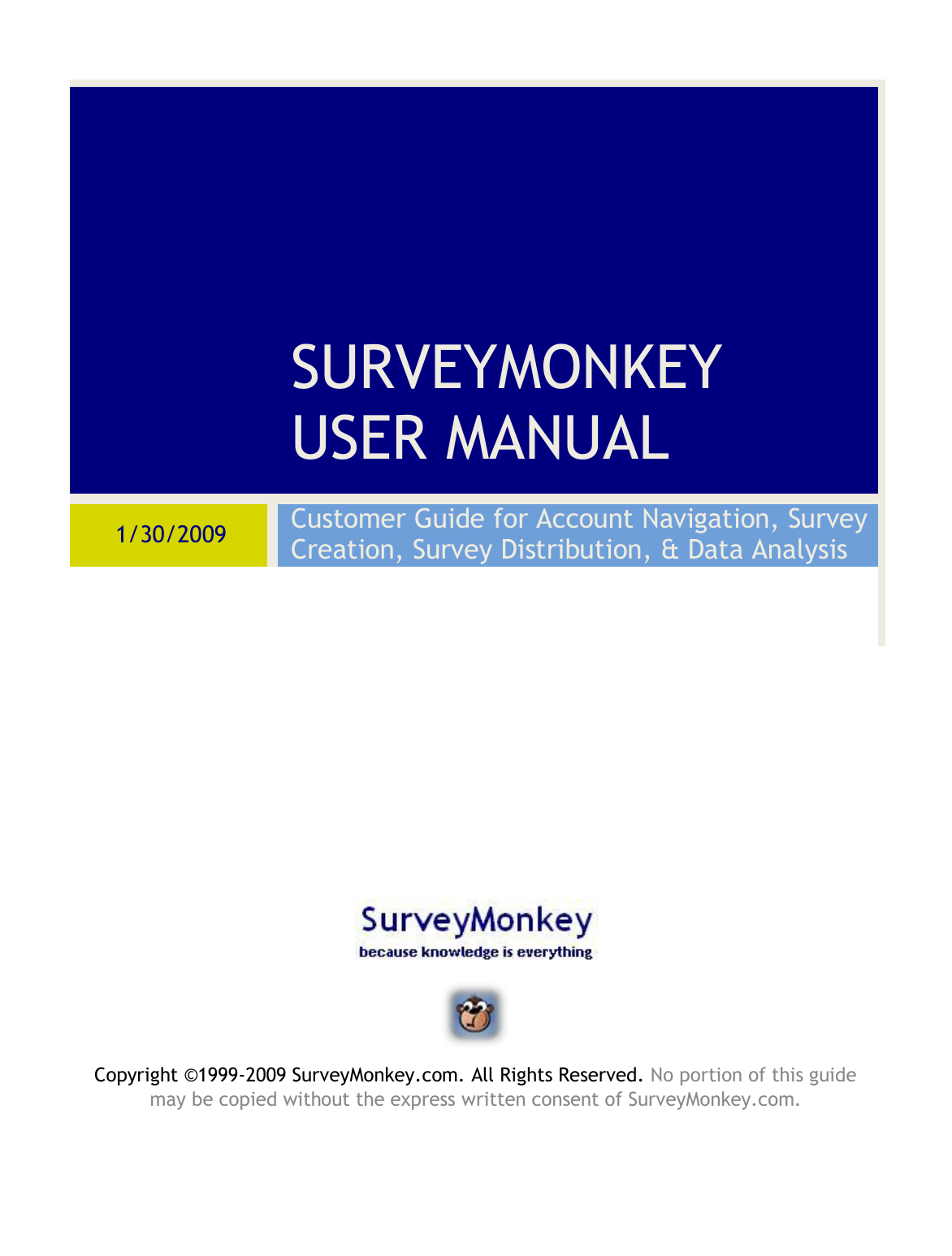 Surveymonkey 2009 Users Manual