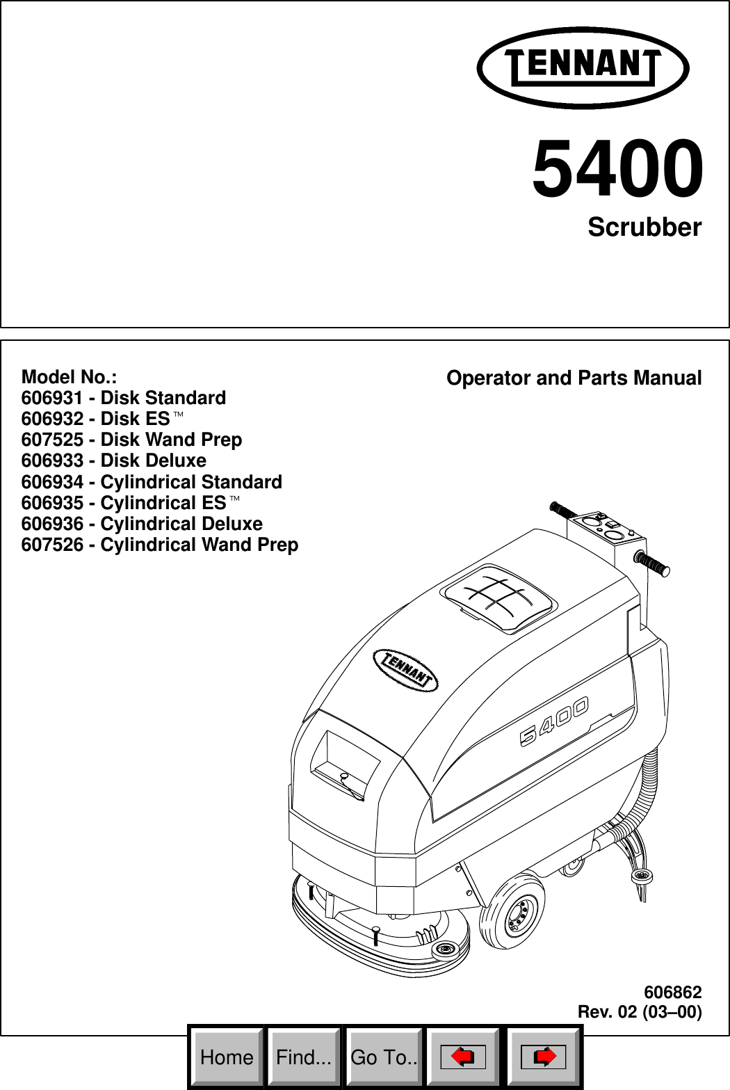 Ten 5400 Parts List Rev 02 5400 Parts Manual 3 2000 To 1 2001