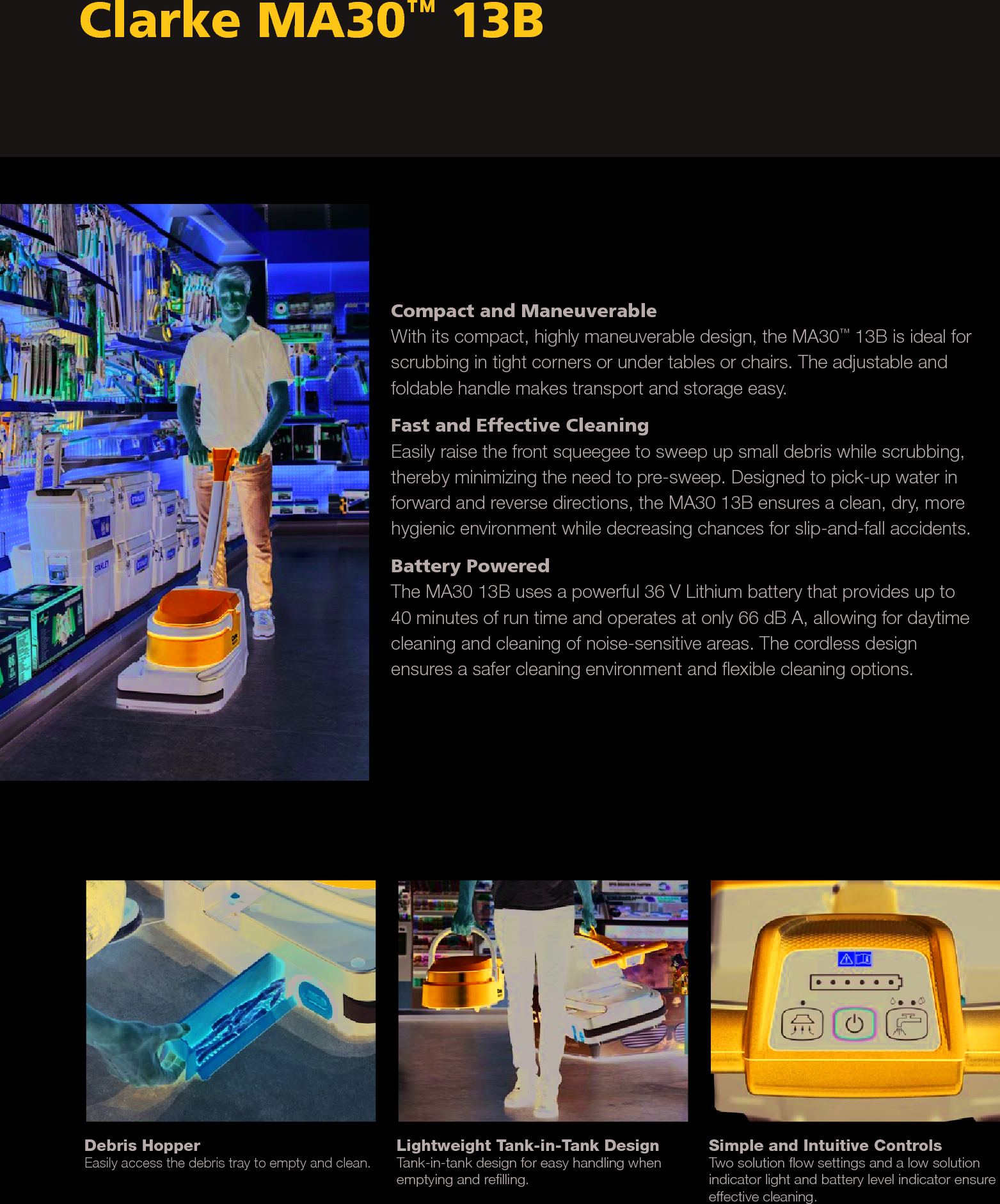 Sweepscrub Clarke Ma30 13B Brochure User Manual