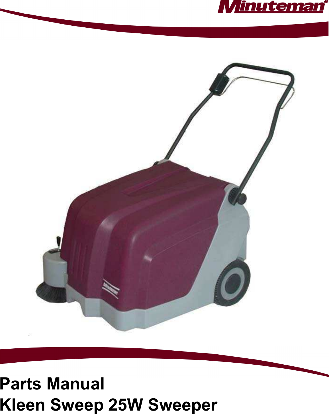 PARTS PUBLISHER Workbench Kleen Sweep 25W (6258.21) Minuteman walk ...