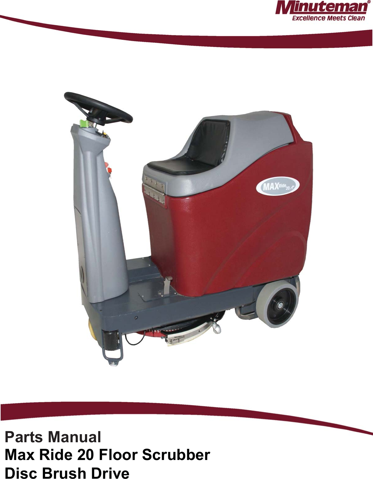 988759 Parts Catalog Max Ride 20 Rev A Minuteman rider floor scrubber ...