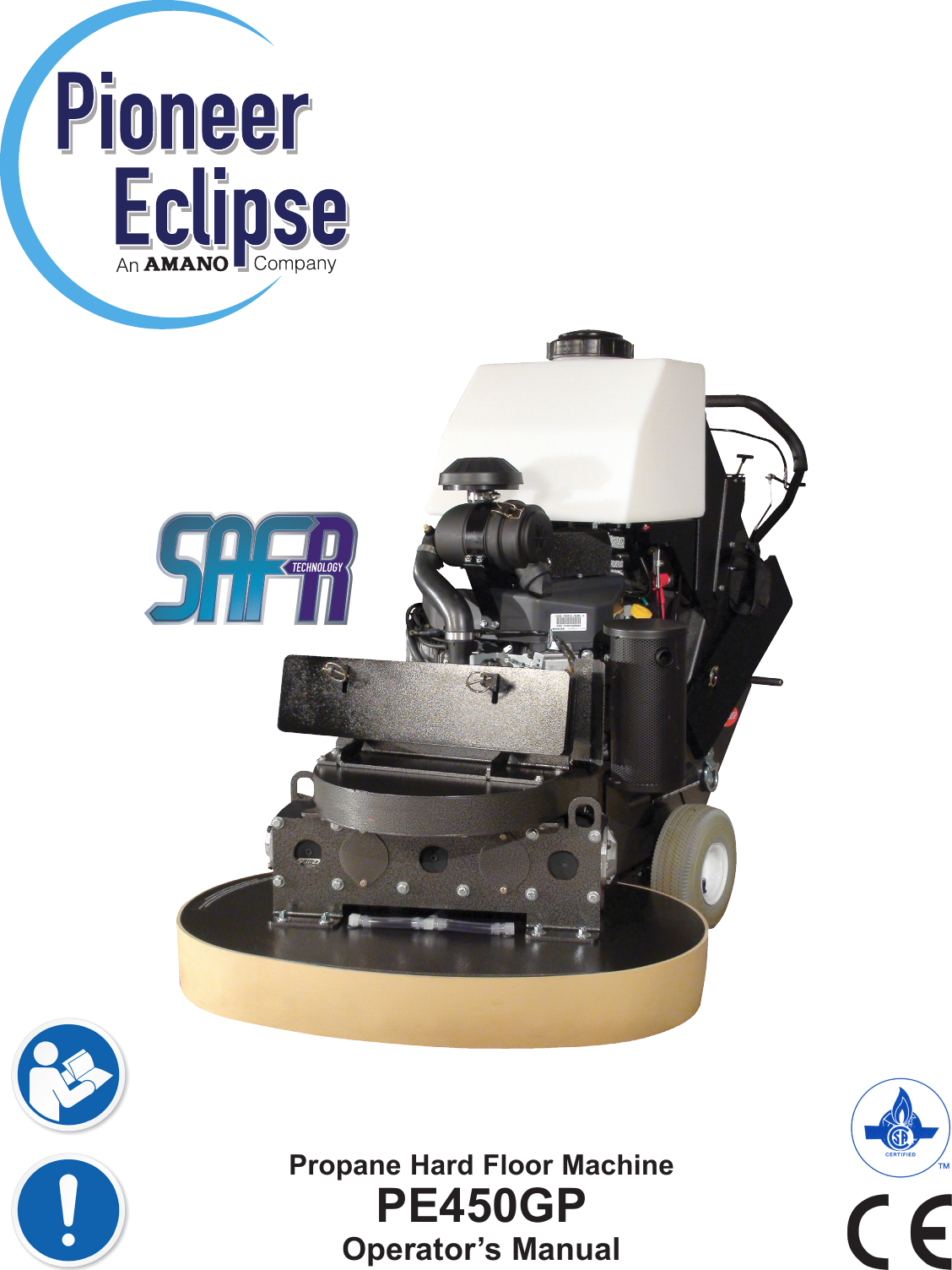 Pioneer eclipse 450gp concrete grinder polisher operator parts manual