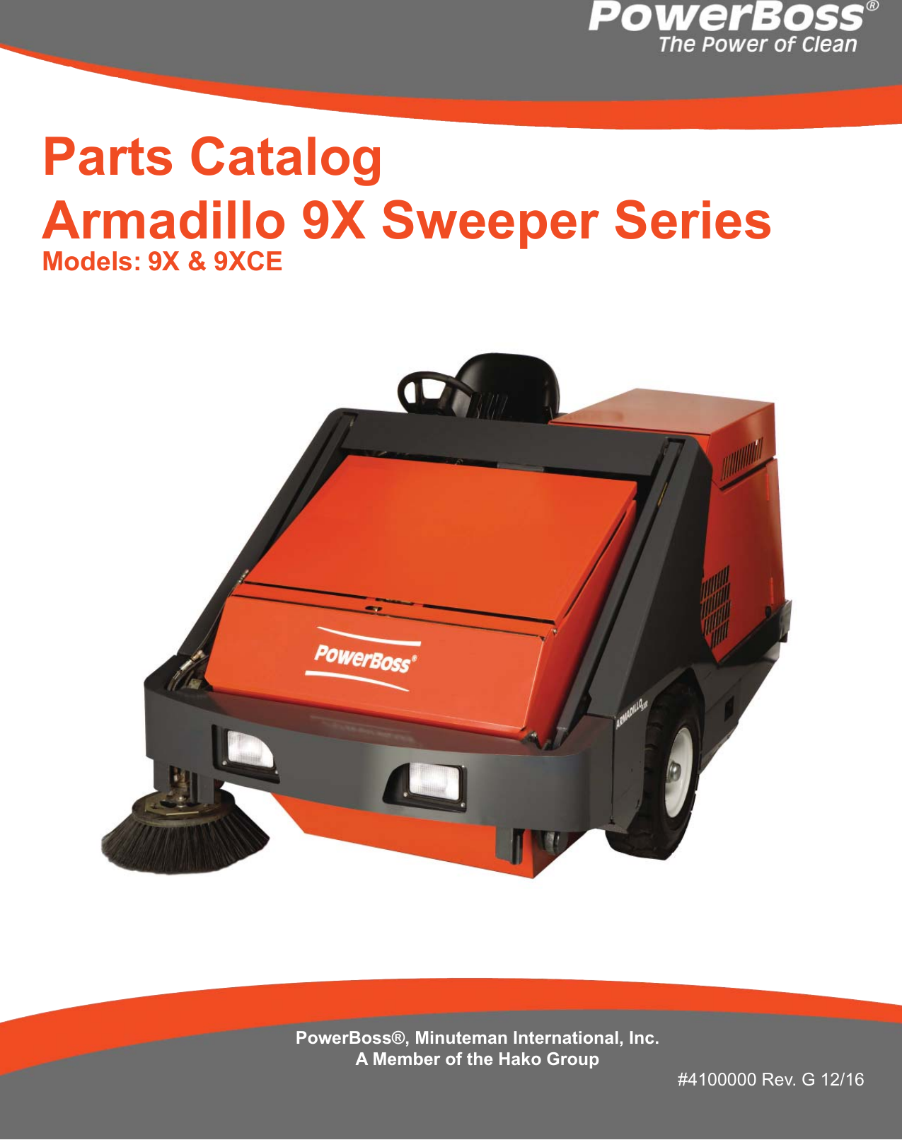 4100000 9X Parts Catalog REV G Powerboss armadillo 9xr ride on floor sweeper manual