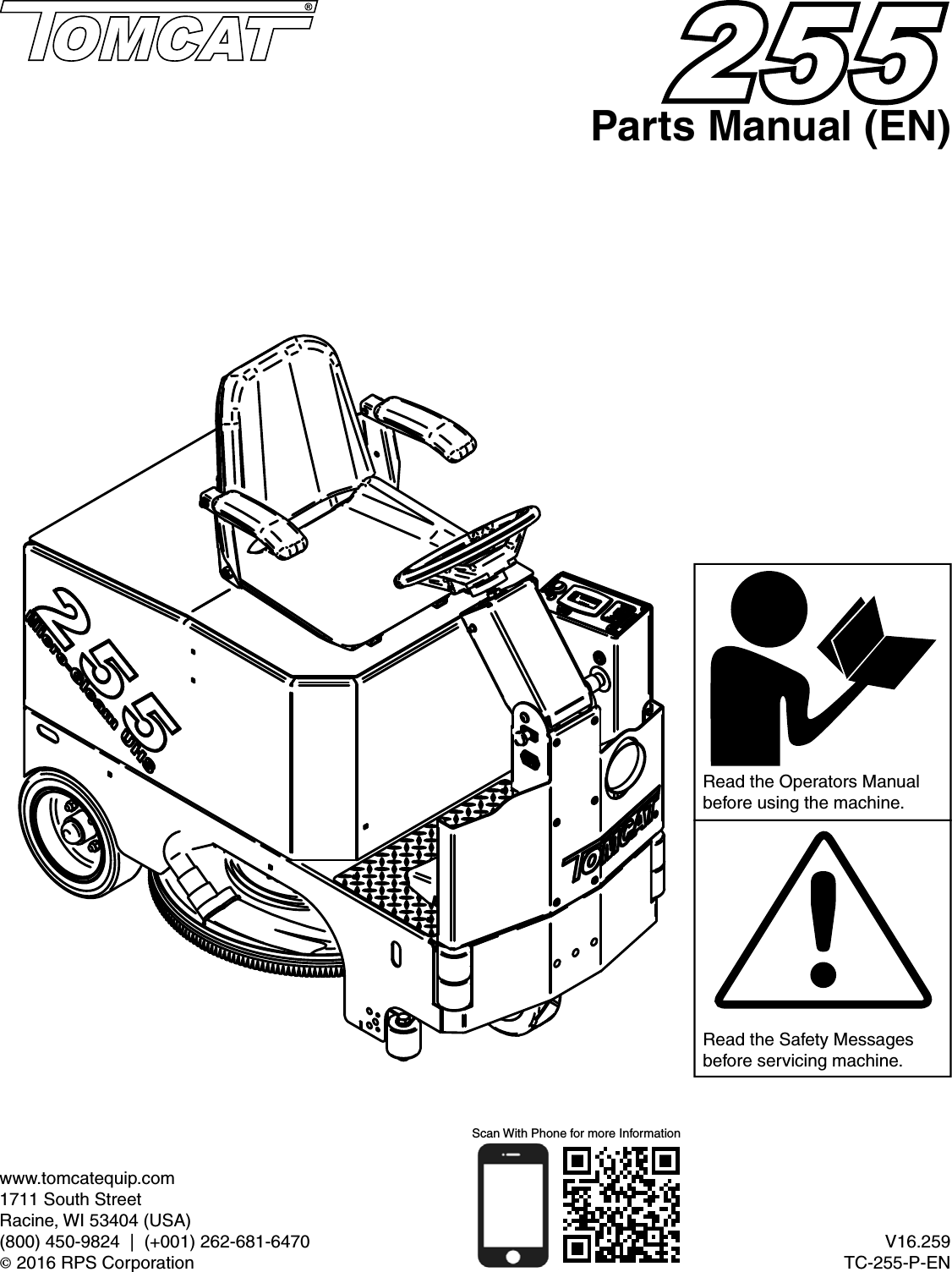 TC 255 P EN Tomcat ride on floor burnisher