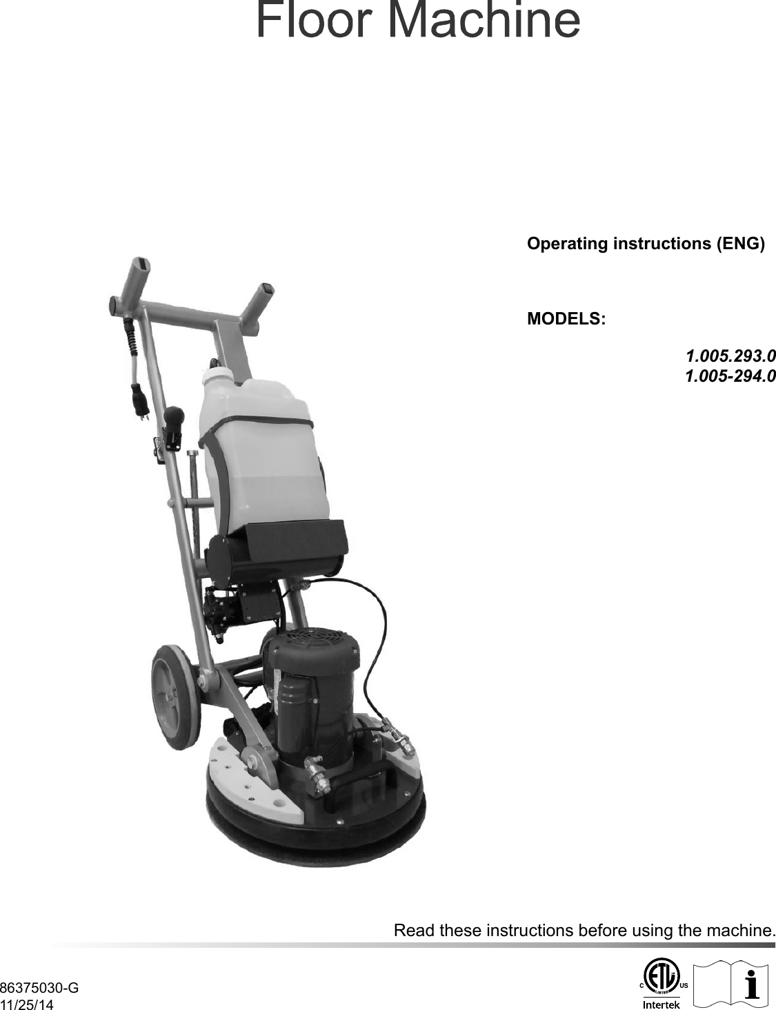 Windsor taz with orb technology floor machine service parts manual