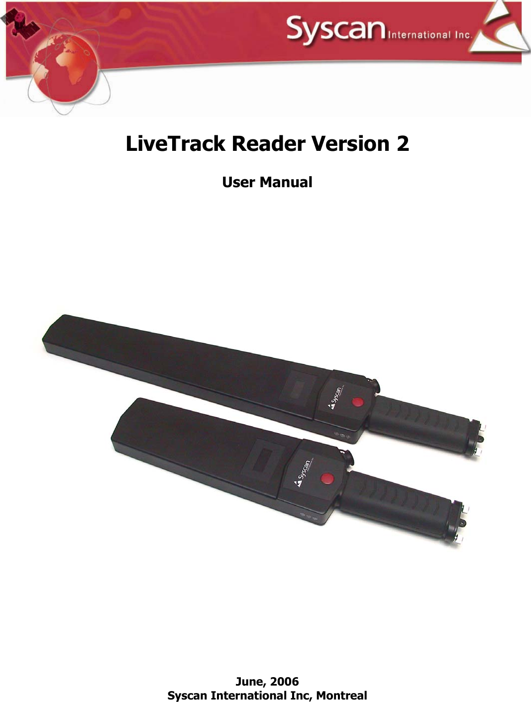 Syscan LIVETRACK RFID Reader User Manual