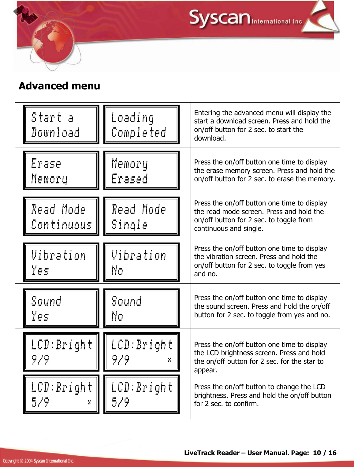 Syscan LIVETRACK RFID Reader User Manual
