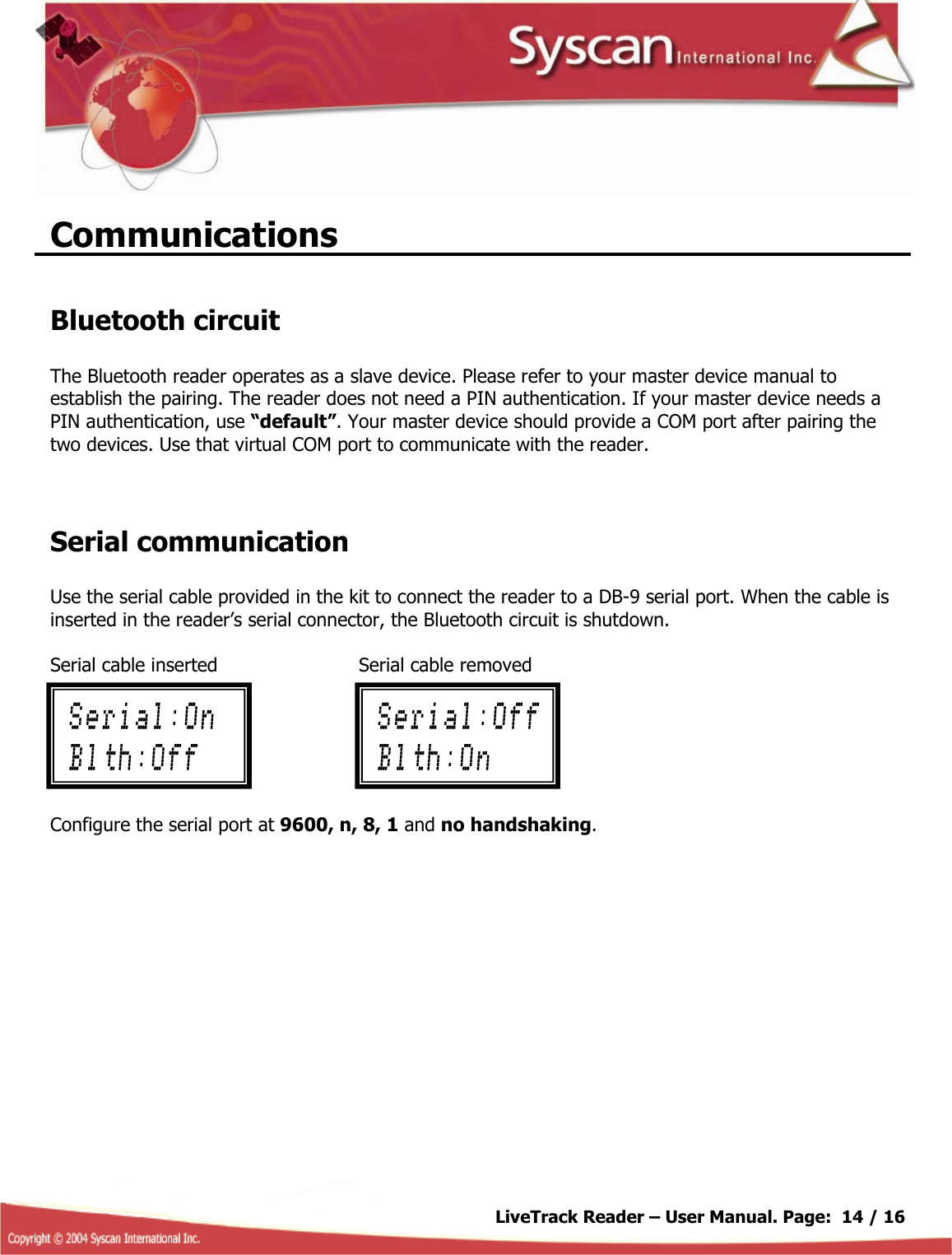 Syscan LIVETRACK RFID Reader User Manual